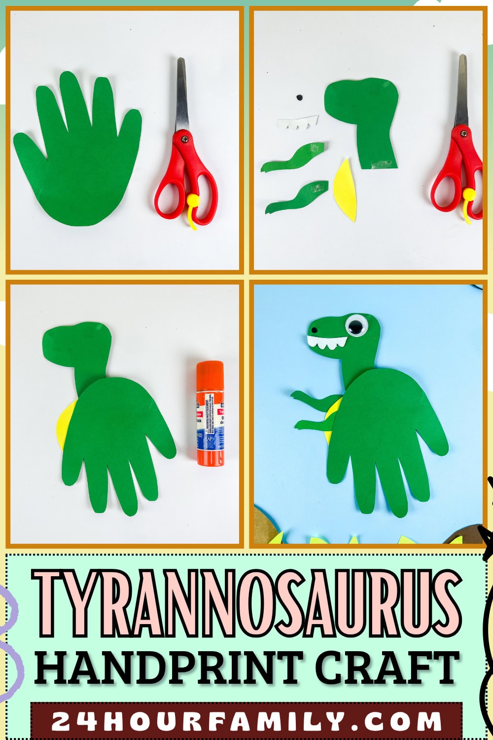 Tyrannosaurus Rex Handprint Craft
