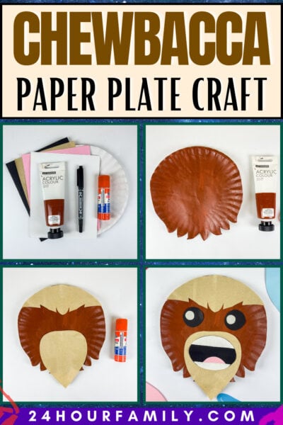 Chewbacca Paper Plate Craft (Free PDF Template)
