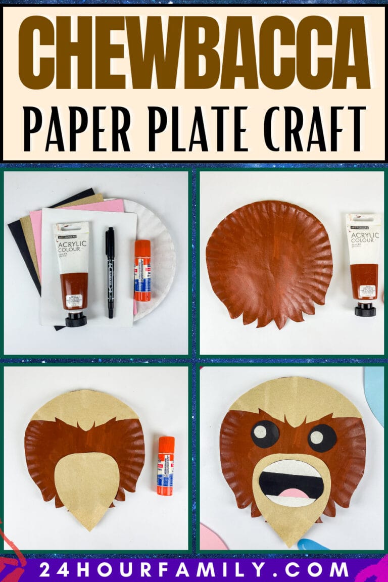 Chewbacca Paper Plate Craft (Free PDF Template)