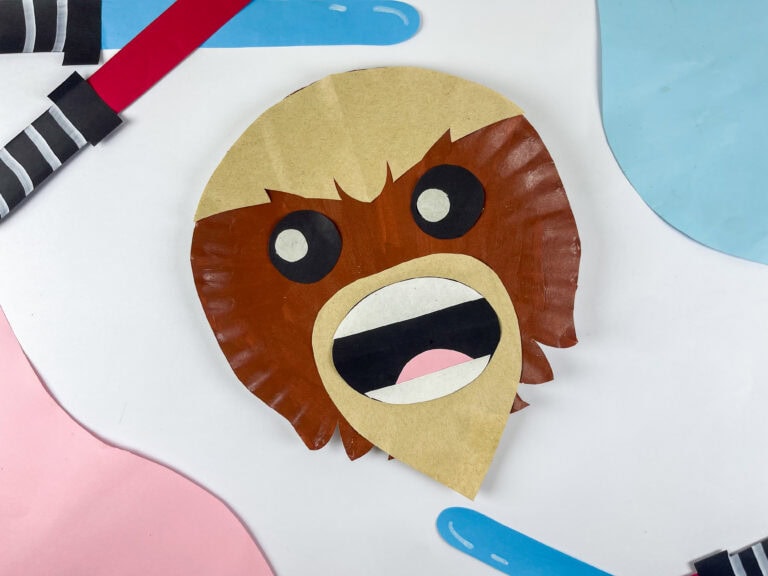 Chewbacca Paper Plate Craft (Free PDF Template)