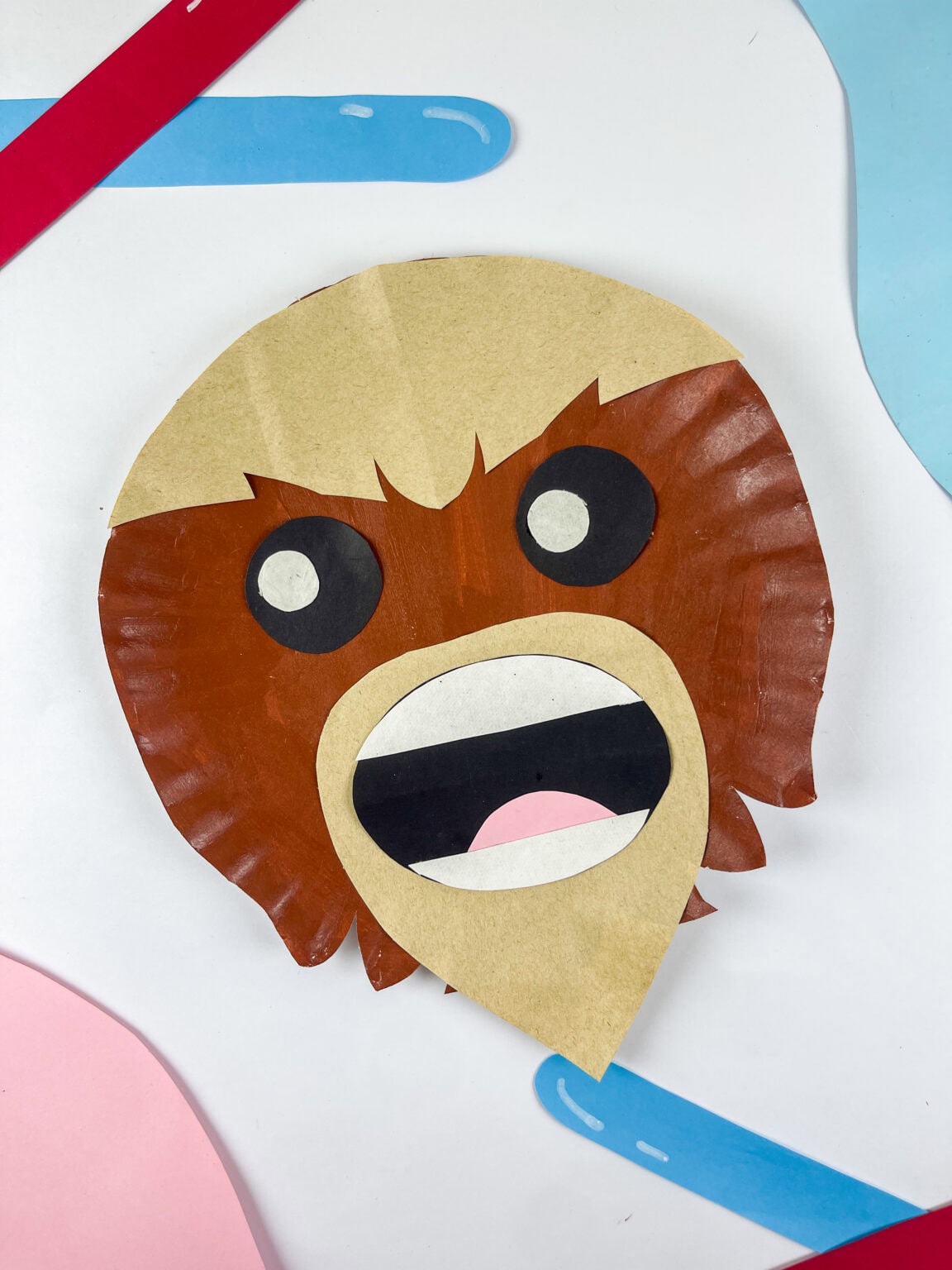 Chewbacca Paper Plate Craft (Free PDF Template)