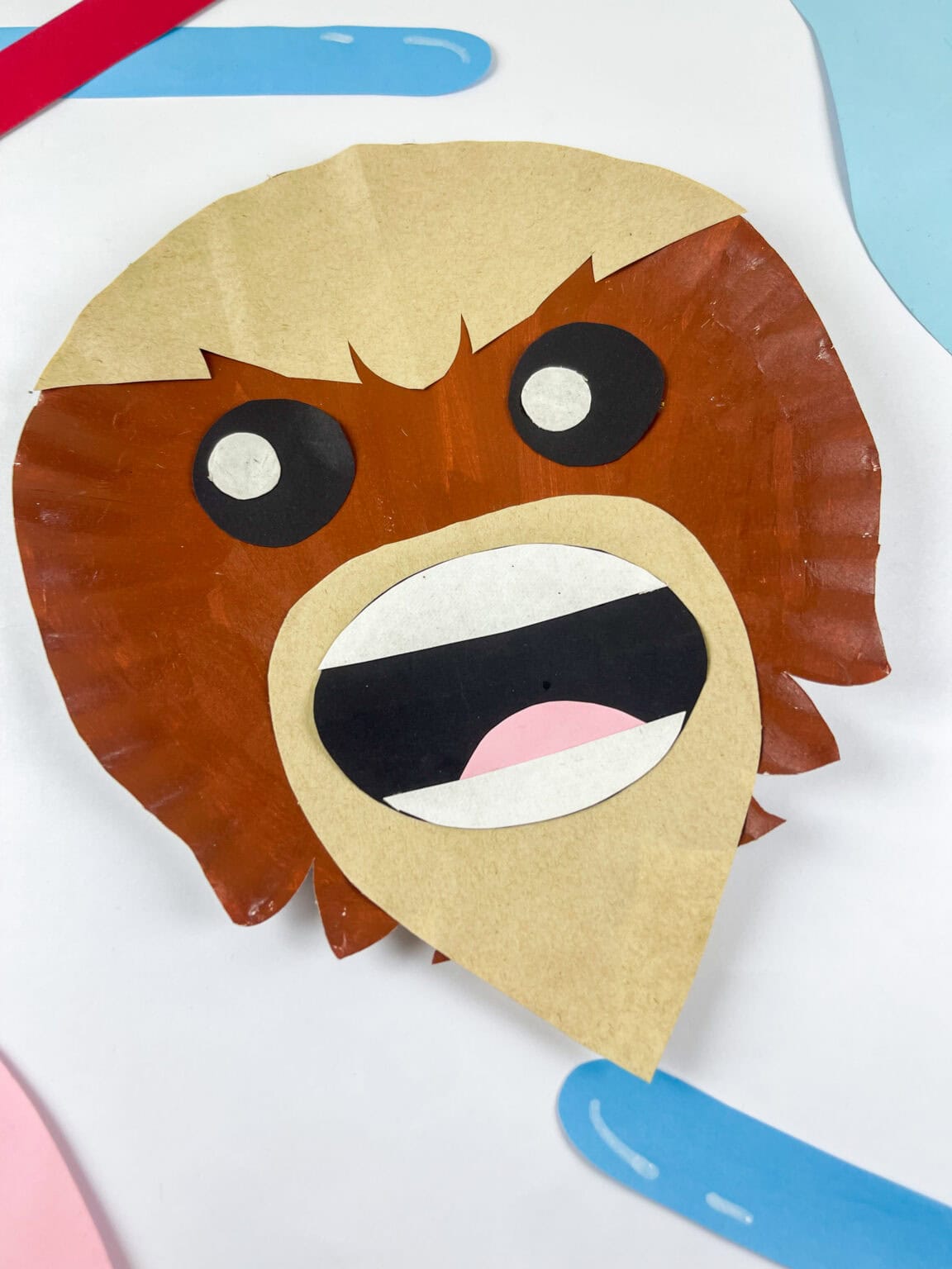 Chewbacca Paper Plate Craft (Free PDF Template)