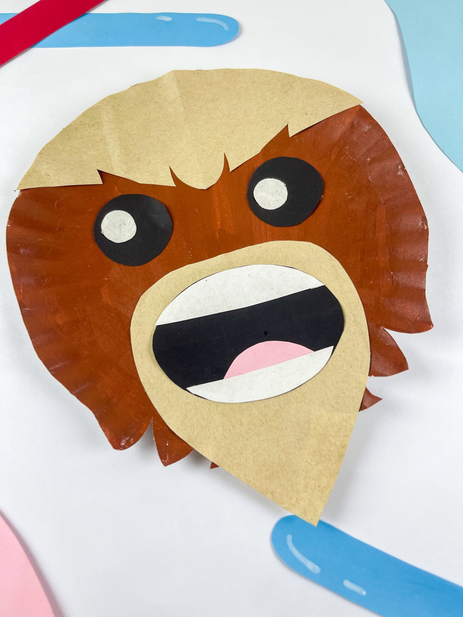 Chewbacca Paper Plate Craft (Free PDF Template)