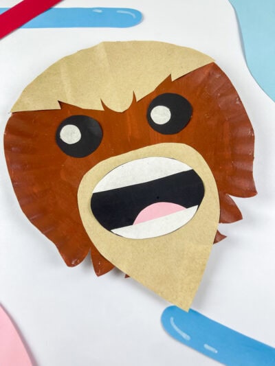 Chewbacca Paper Plate Craft (Free PDF Template)