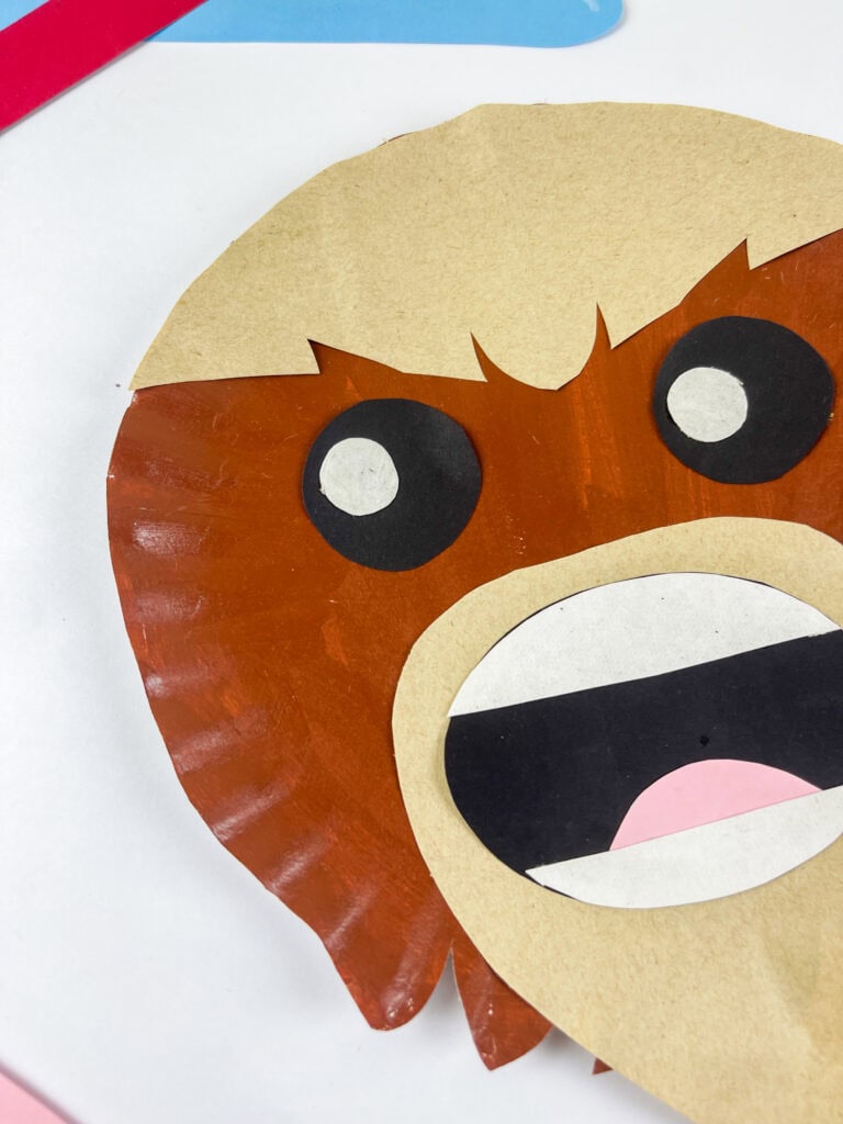 Chewbacca Paper Plate Craft (Free PDF Template)