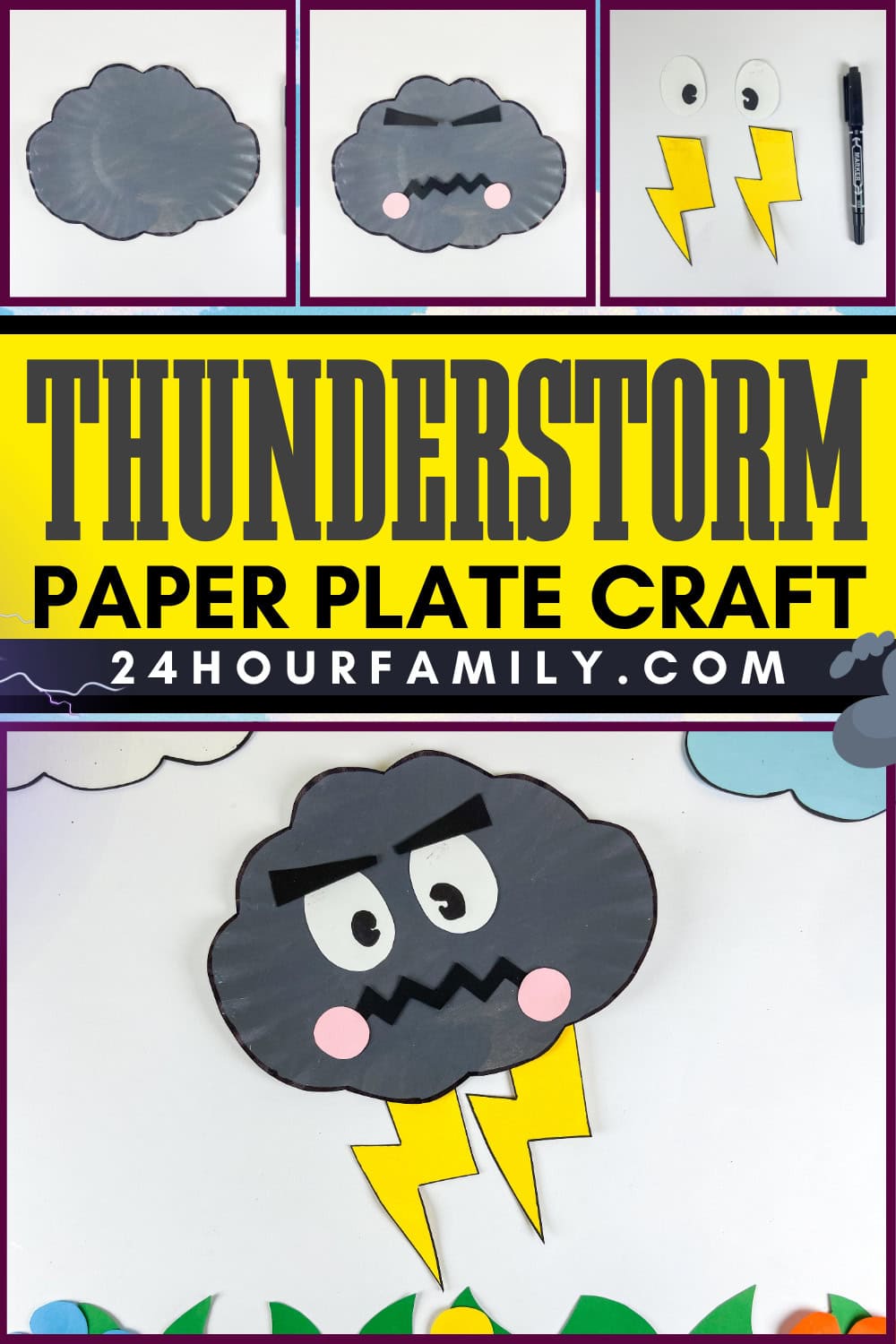 Thunderstorm Paper Plate Craft